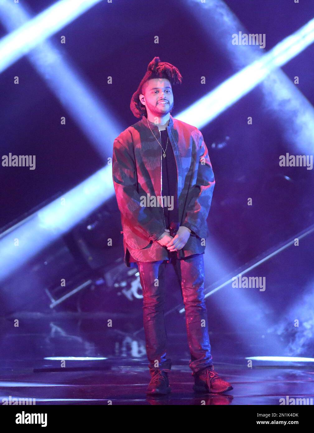 The Weeknd performs at the MTV Video Music Awards at the Microsoft ...
