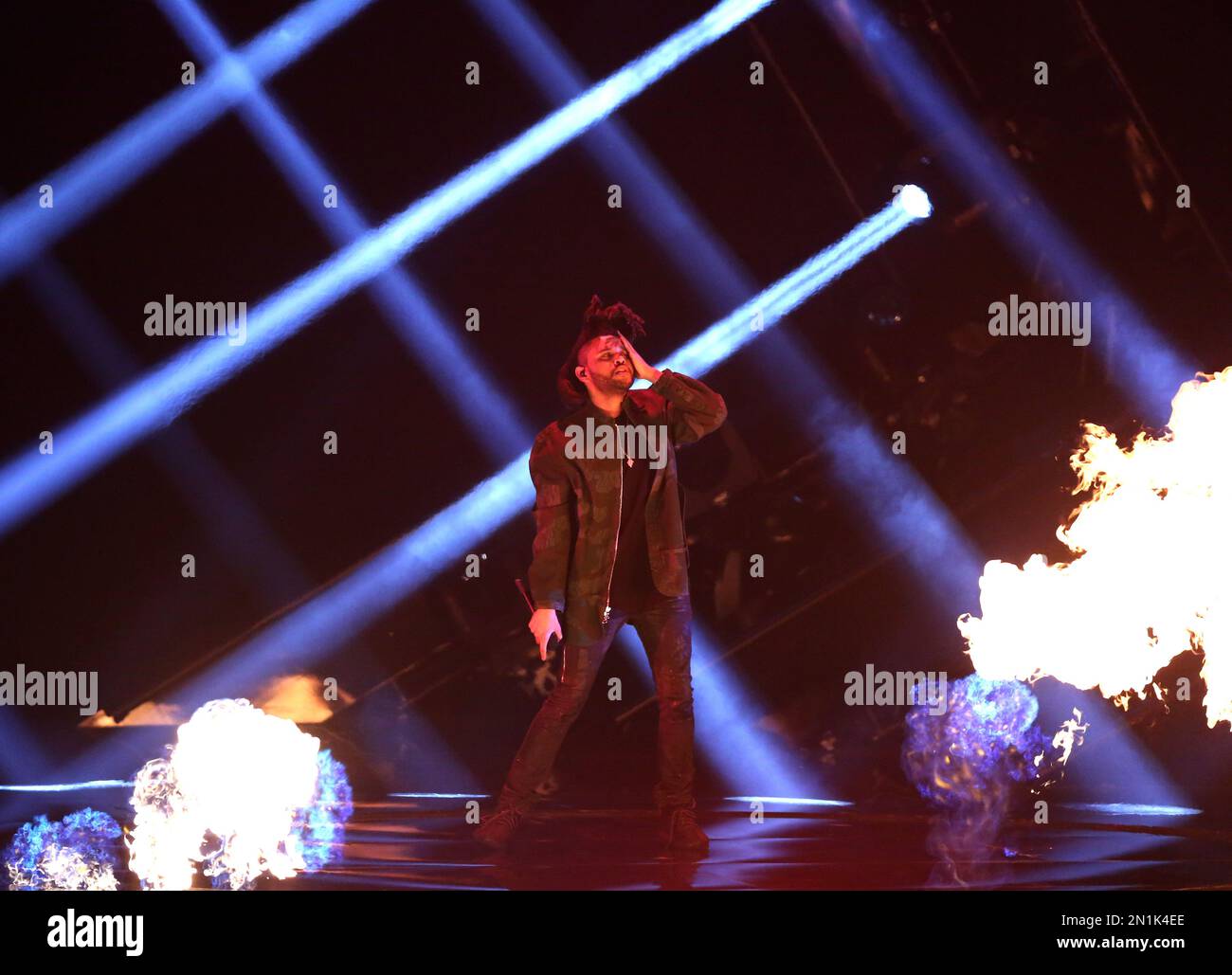 The Weeknd performs at the MTV Video Music Awards at the Microsoft ...