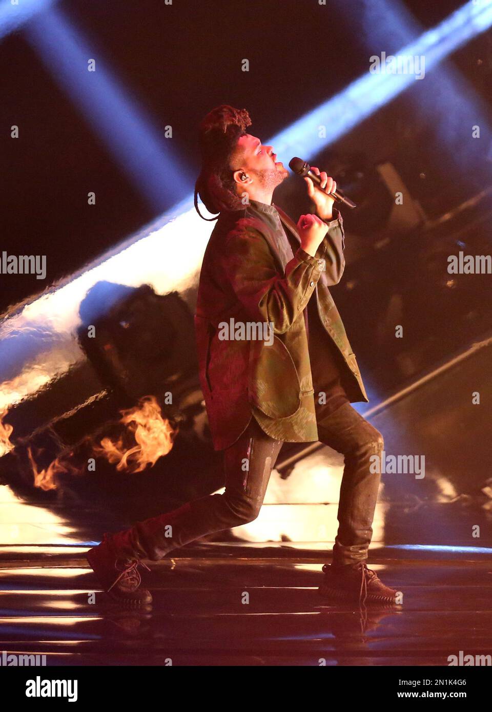 The Weeknd performs at the MTV Video Music Awards at the Microsoft ...