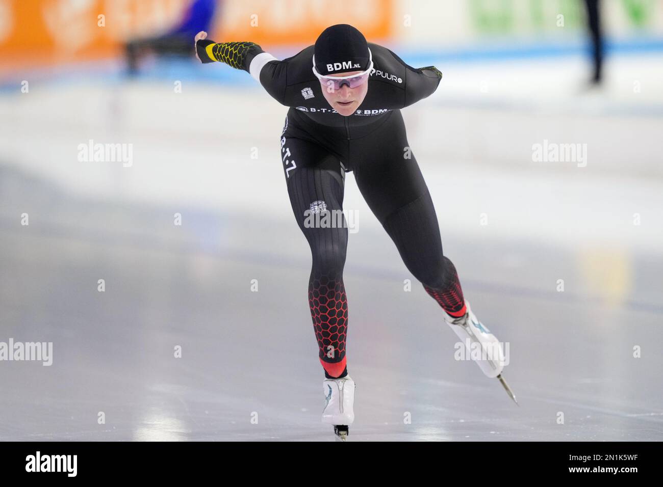 HEERENVEEN, NETHERLANDS - FEBRUARY 4: Anna Boersma competing on the ...