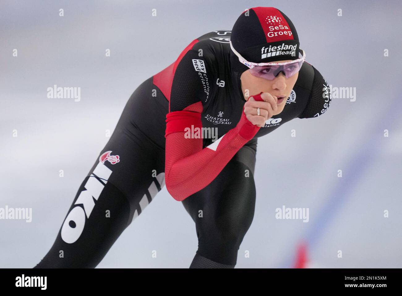 HEERENVEEN, NETHERLANDS - FEBRUARY 4: Robin Groot of Team IKO competing ...