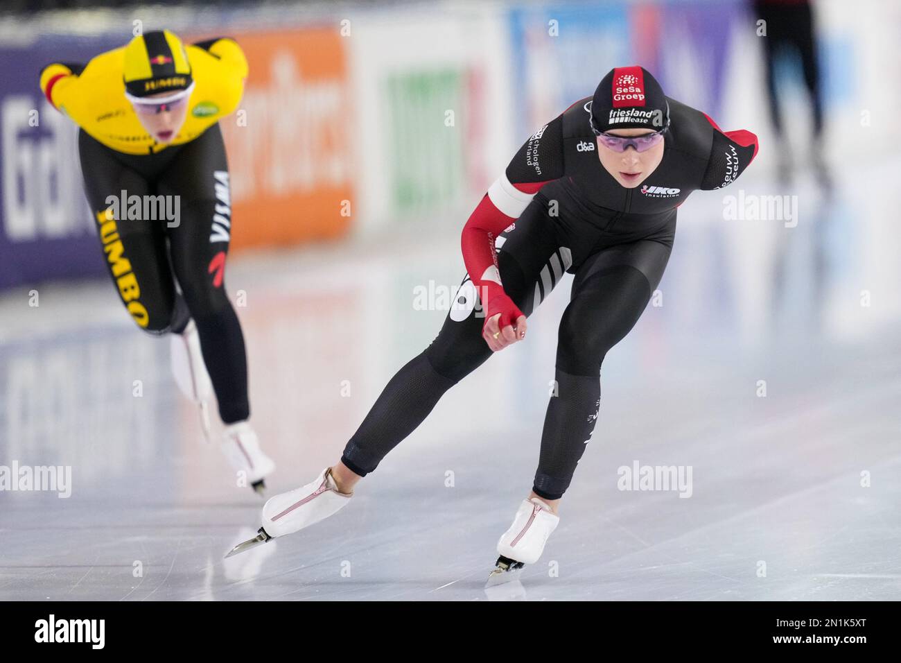 HEERENVEEN, NETHERLANDS - FEBRUARY 4: Joy Beune of Team IKO competing ...