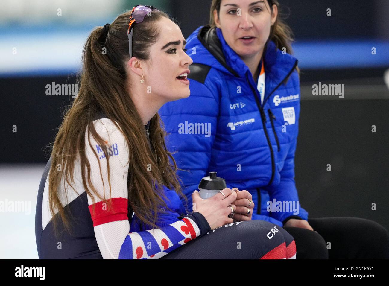 HEERENVEEN, NETHERLANDS - FEBRUARY 4: Isabel Grevelt after competing on ...