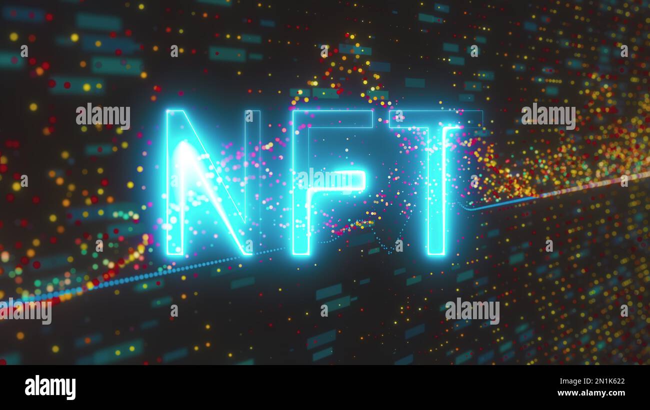 Nft data technology. Computer generated 3d render Stock Photo - Alamy