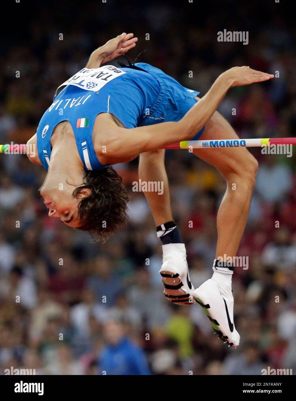 Italy's Gianmarco Tamberi competes in the men's high jump final at the ...