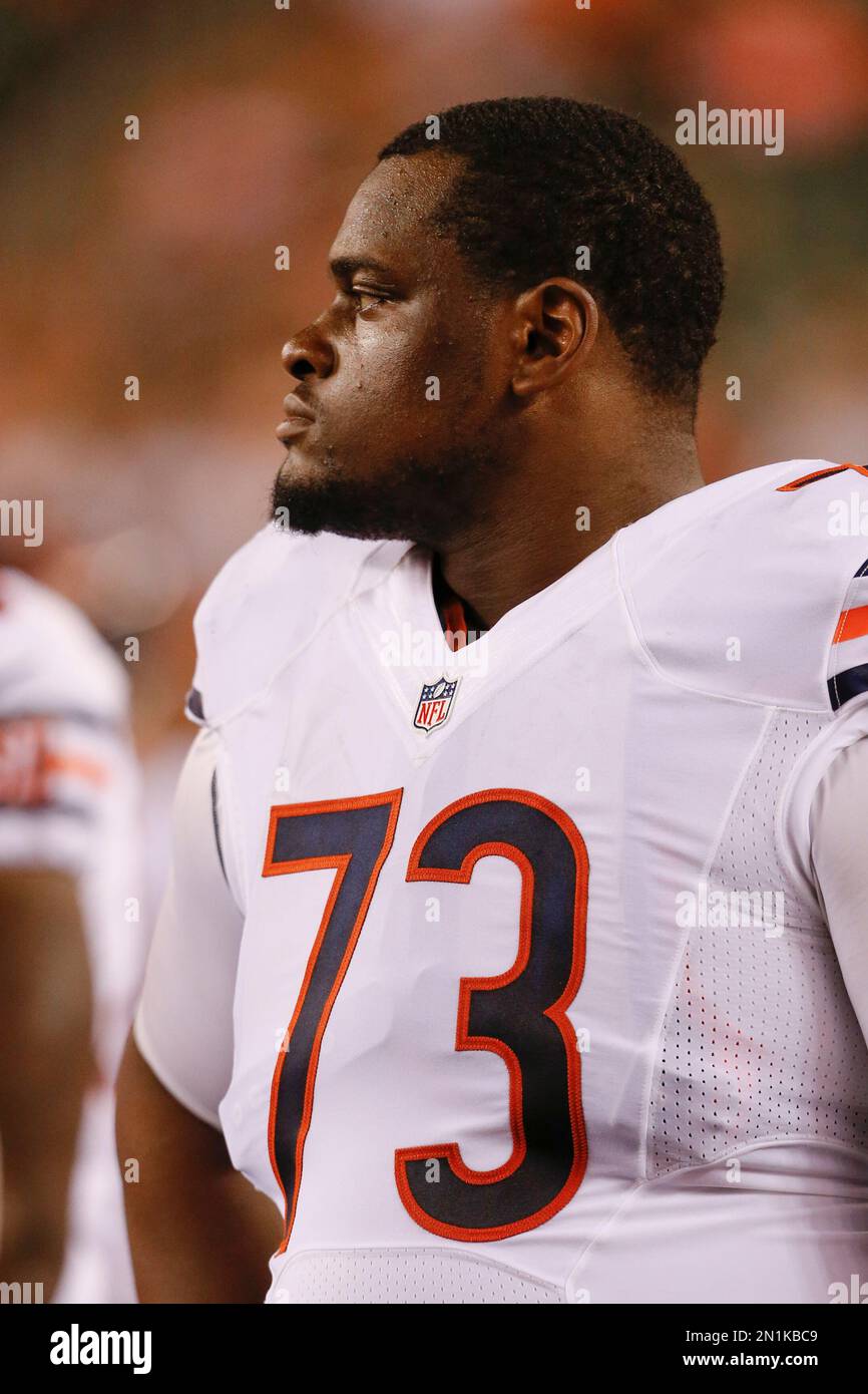 Chicago Bears defensive lineman Terry Williams stands on the sidelines ...