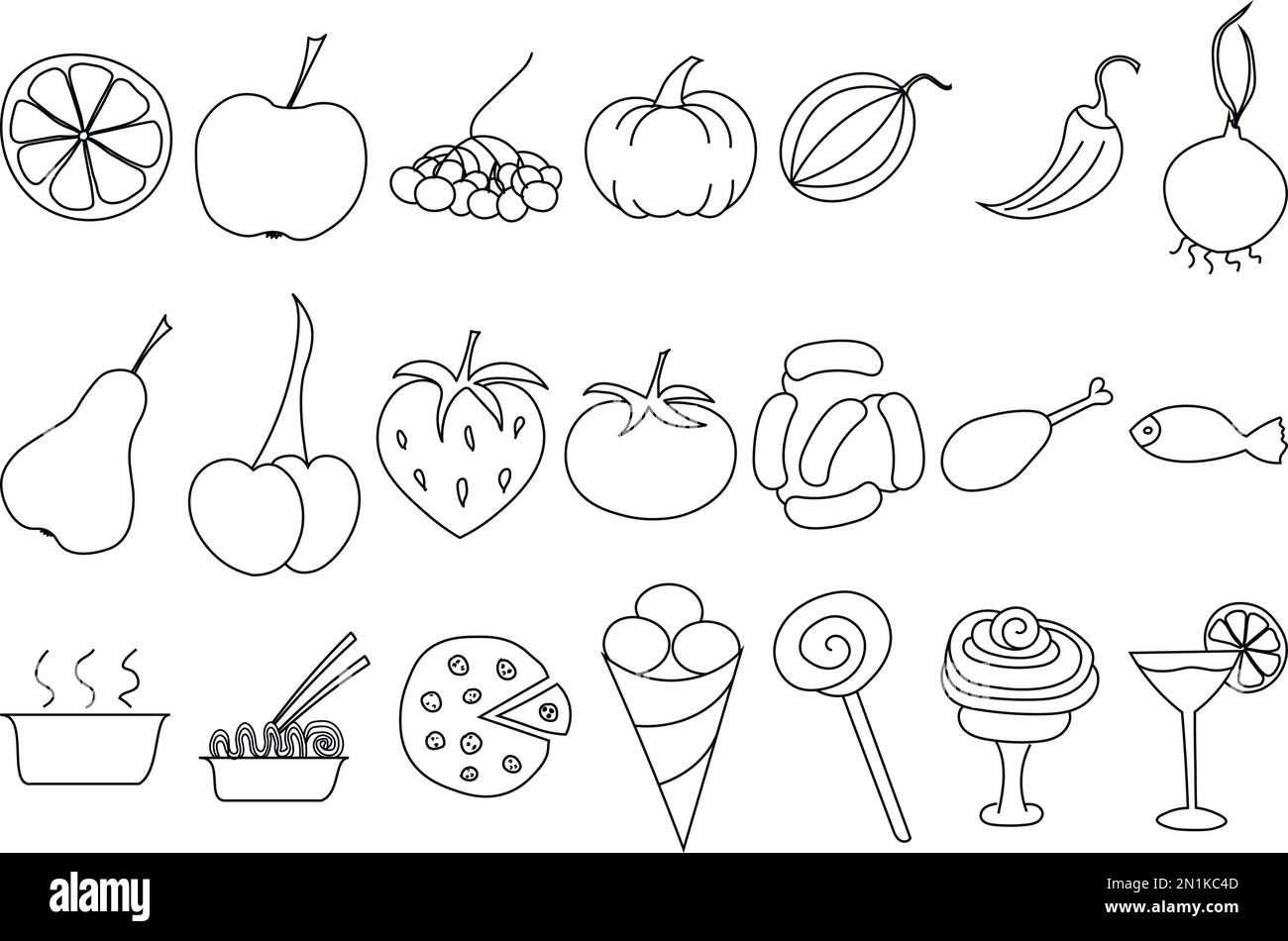 Vegetables pizza Stock Vector Images - Alamy