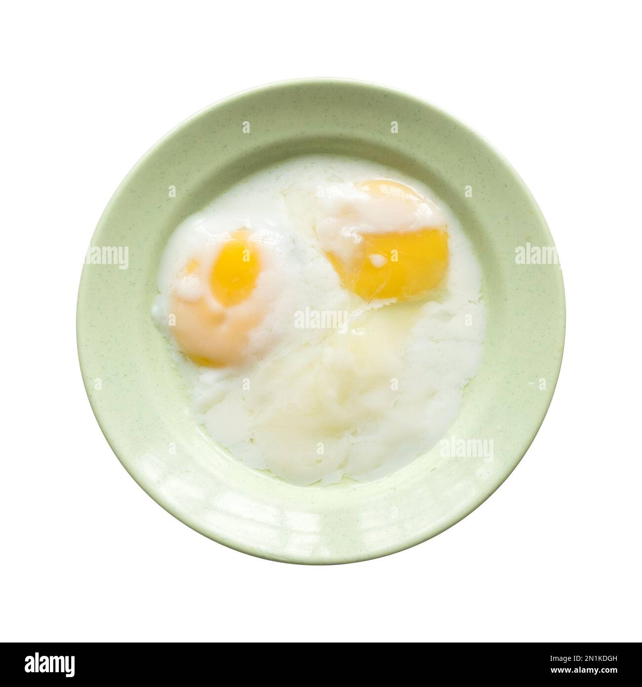 Half boiled eggs for breakfast isolated on a white background Stock Photo - Alamy