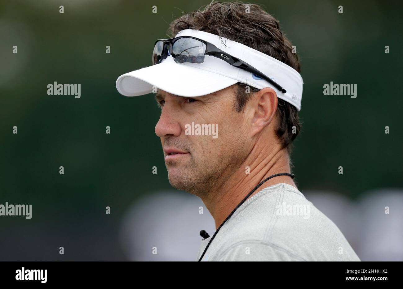 North Carolina coach Larry Fedora watches during an NCAA college ...