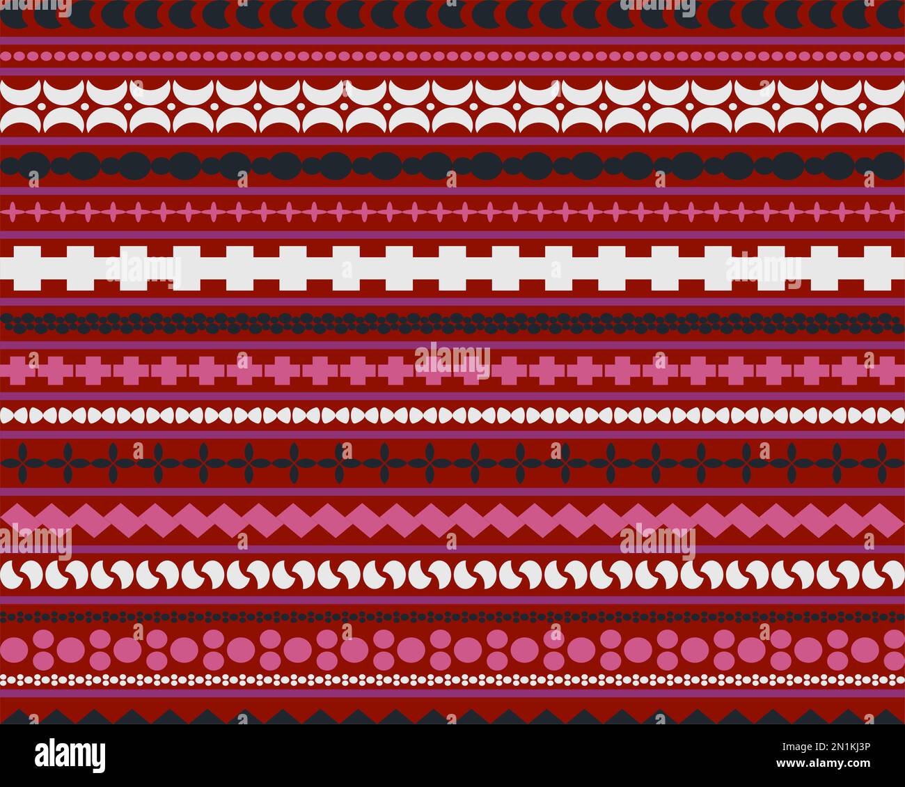 Colorful Aztec Tribal Decorative Ethnic Ornamental Shapes Borders Stock ...