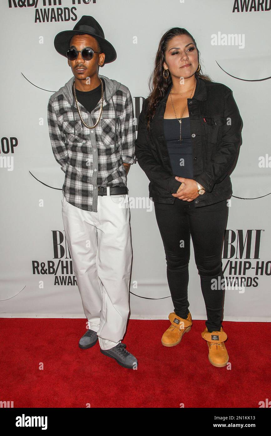 TeeFlii, left, and DJ Carisma attend the 2015 BMI R&B/Hip-Hop Awards at ...
