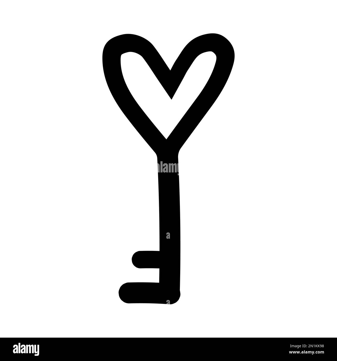 Heart Key Sketch