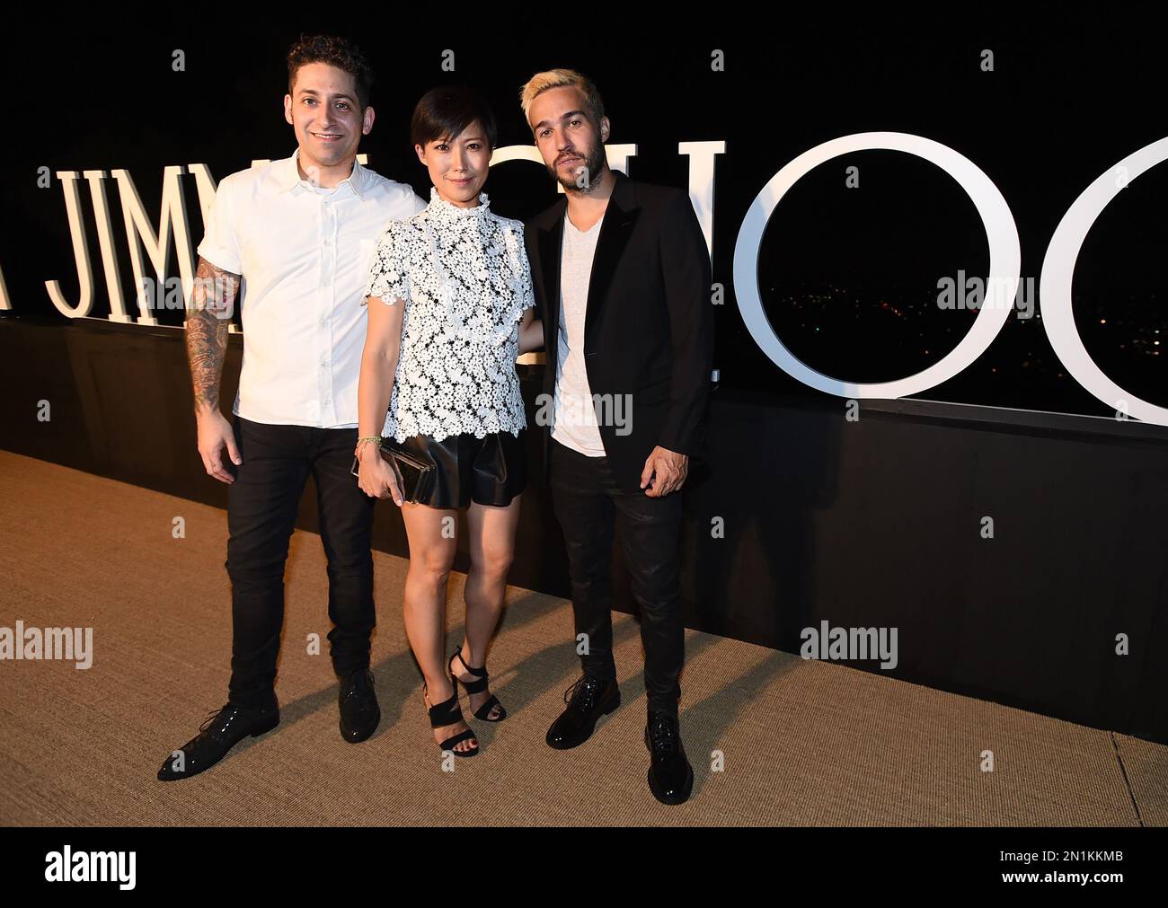 Joseph Trohman, from left, Sandra Choi, Jimmy Choo creative director ...