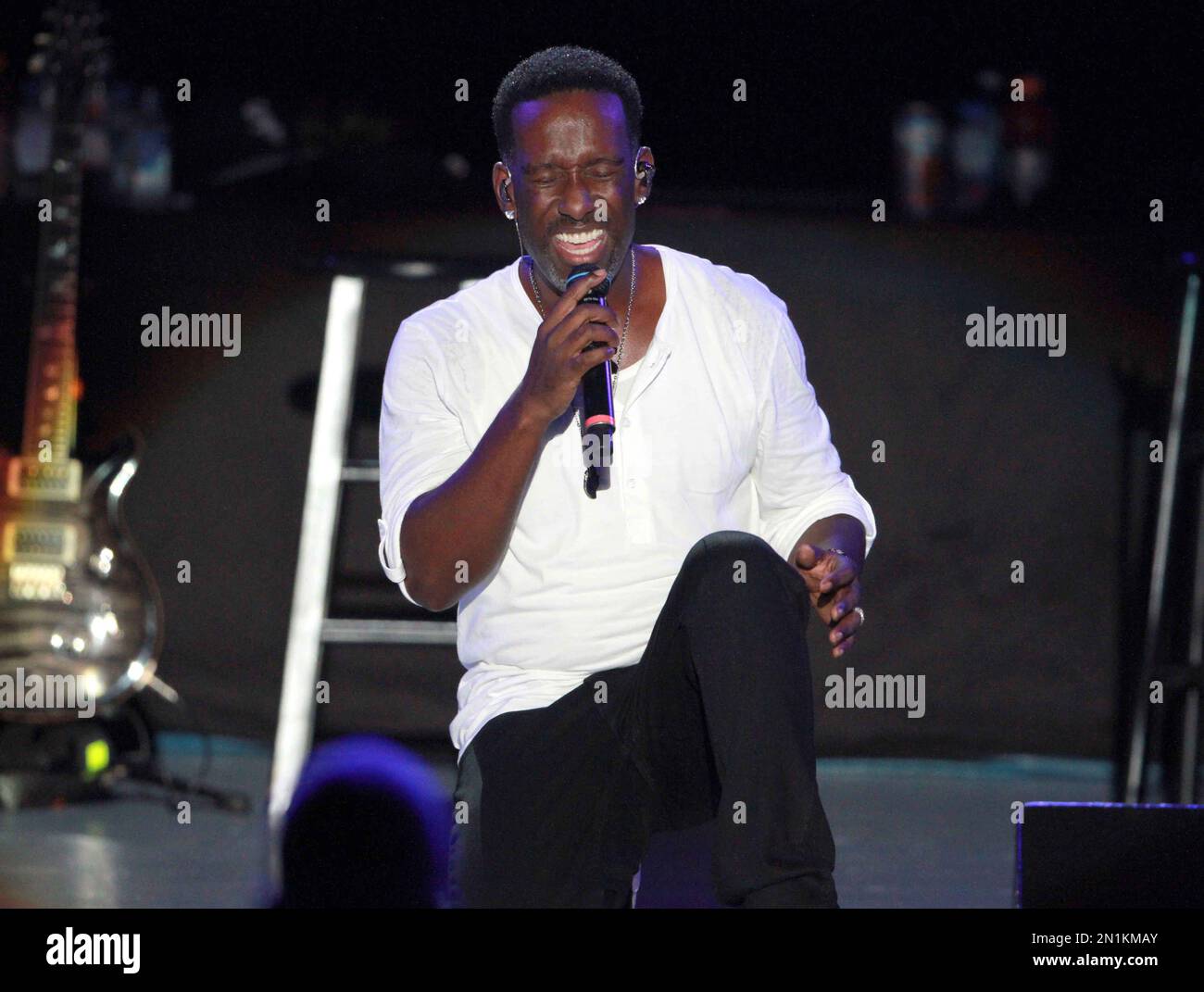 Shawn Stockman with Boyz II Men performs at Chastain Park Amphitheater ...