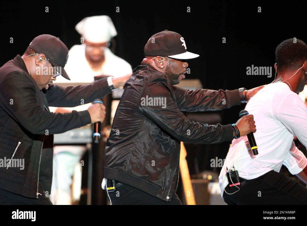 Nathan Morris, Shawn Stockman and Wanya Morris with Boyz II Men ...
