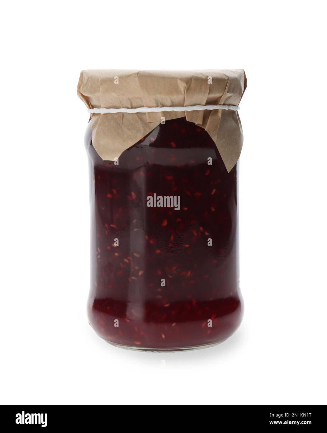 Jar of raspberry jam isolated on white Stock Photo - Alamy