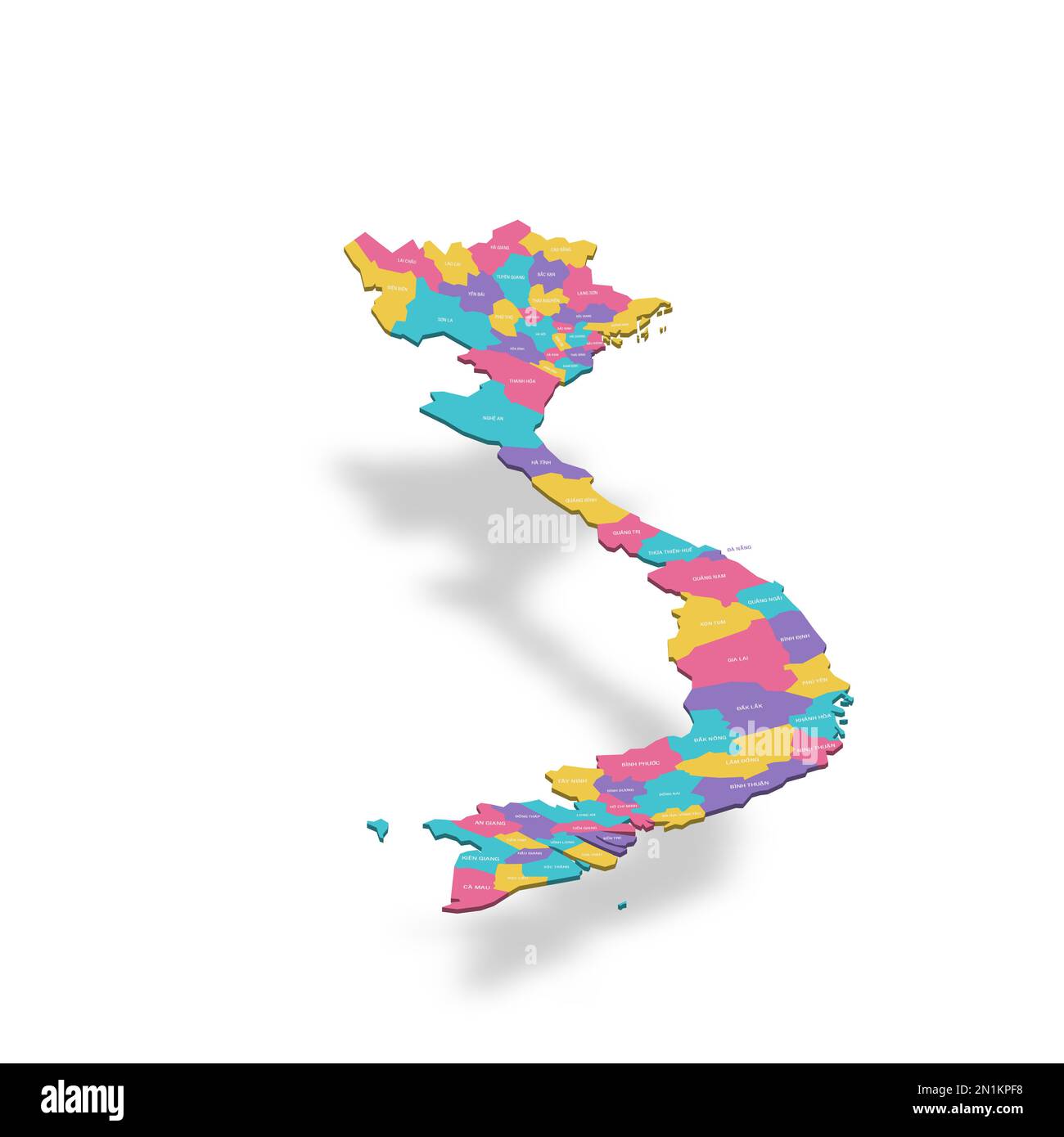Vietnam political map of administrative divisions - provinces and ...