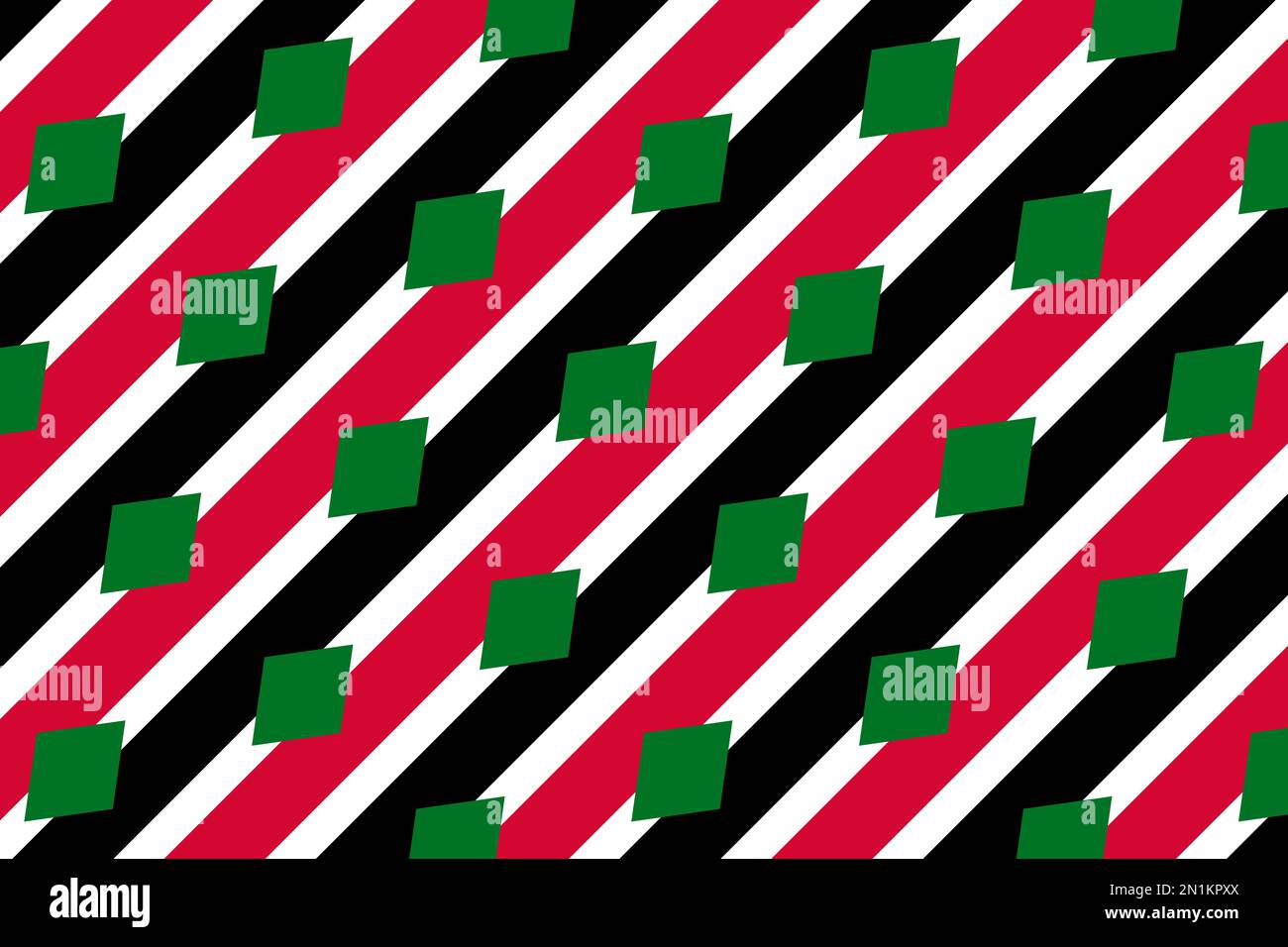 Geometric pattern in the colors of the national flag of Sudan. The ...