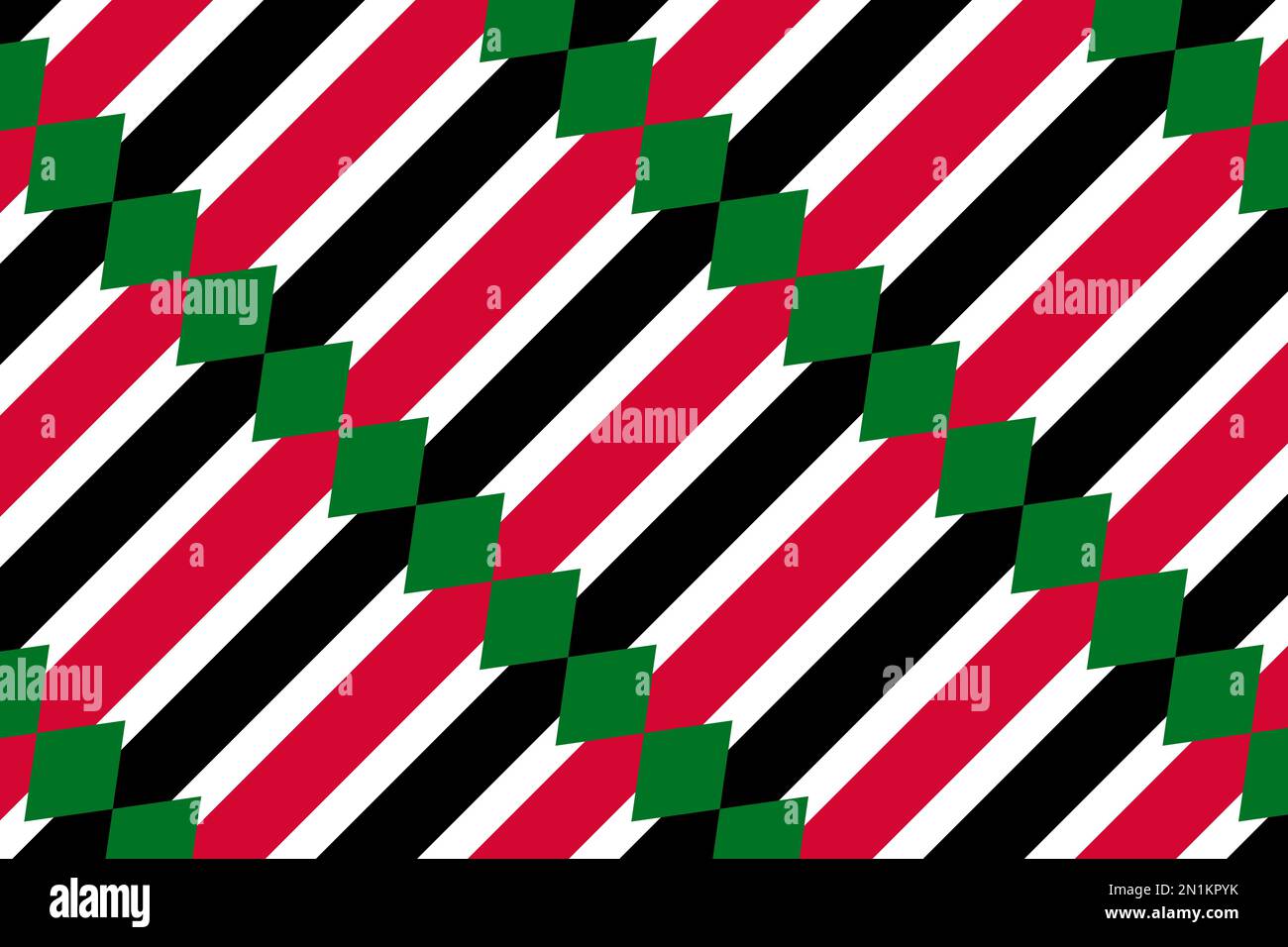 Geometric pattern in the colors of the national flag of Sudan. The ...