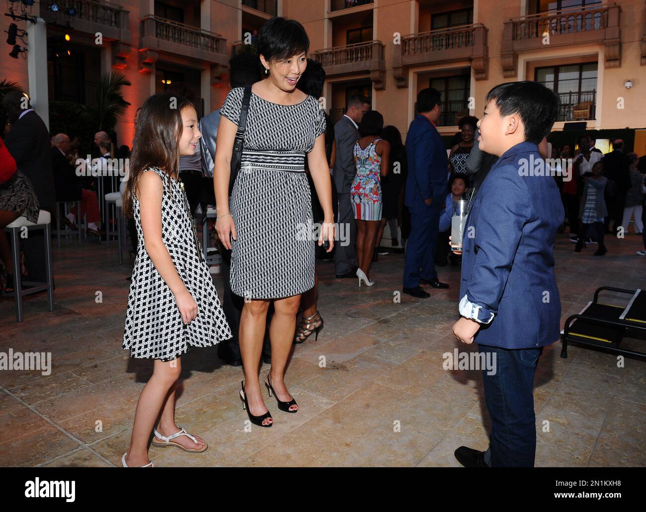Aubrey Anderson-Emmons, from left, Amy Anderson and Albert Tsai seen at ...