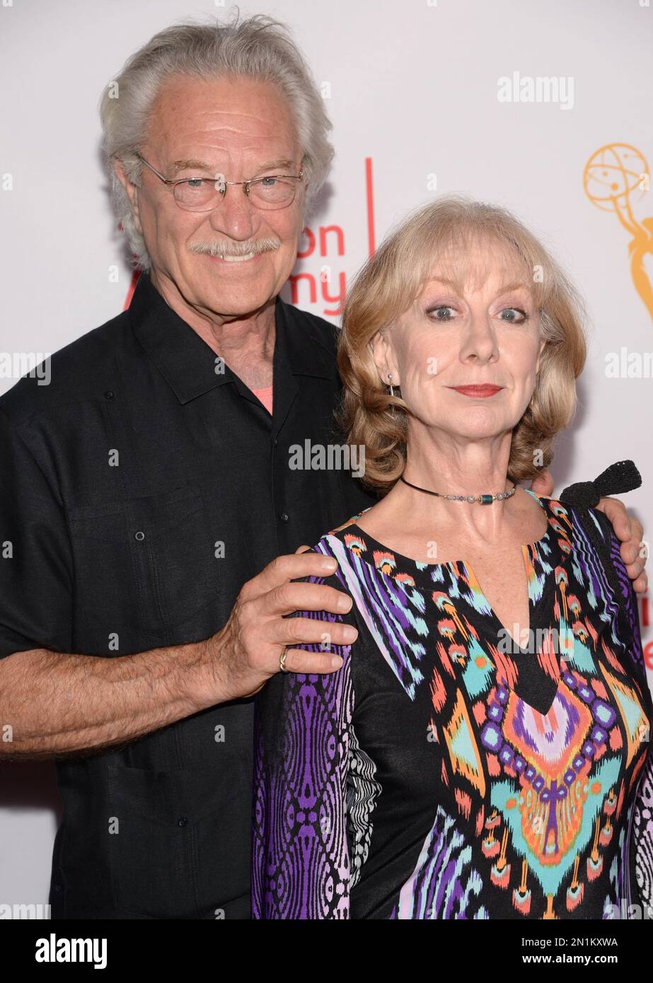 Mike Genovese, left, and Ellen Crawford seen at the Television Academy ...
