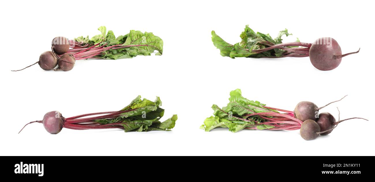 Set of fresh beets on white background. Banner design Stock Photo - Alamy