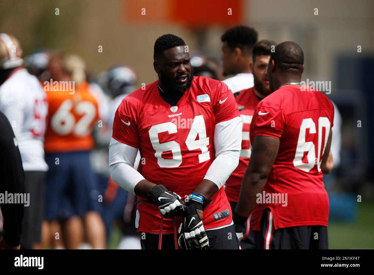 San Francisco 49ers nose tackle Mike Purcell (64) before the two teams ...