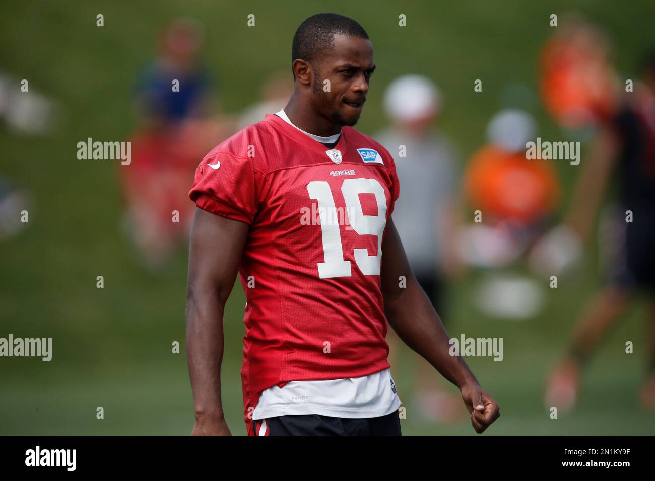 San Francisco 49ers wide receiver DiAndre Campbell (19) before the two ...