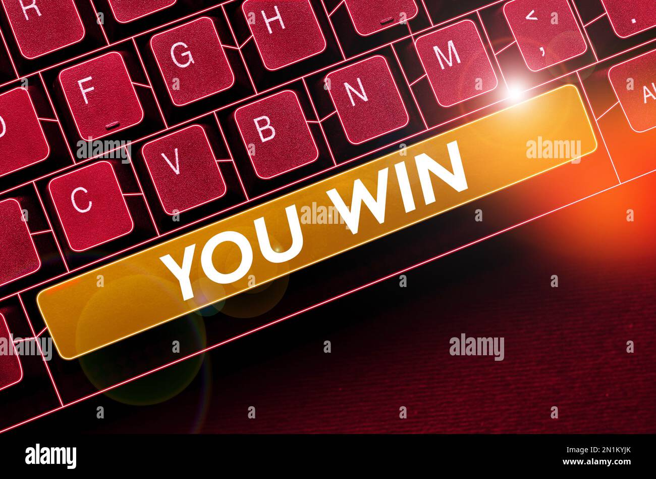 Conceptual display You Win. Concept meaning be first in school race or ...