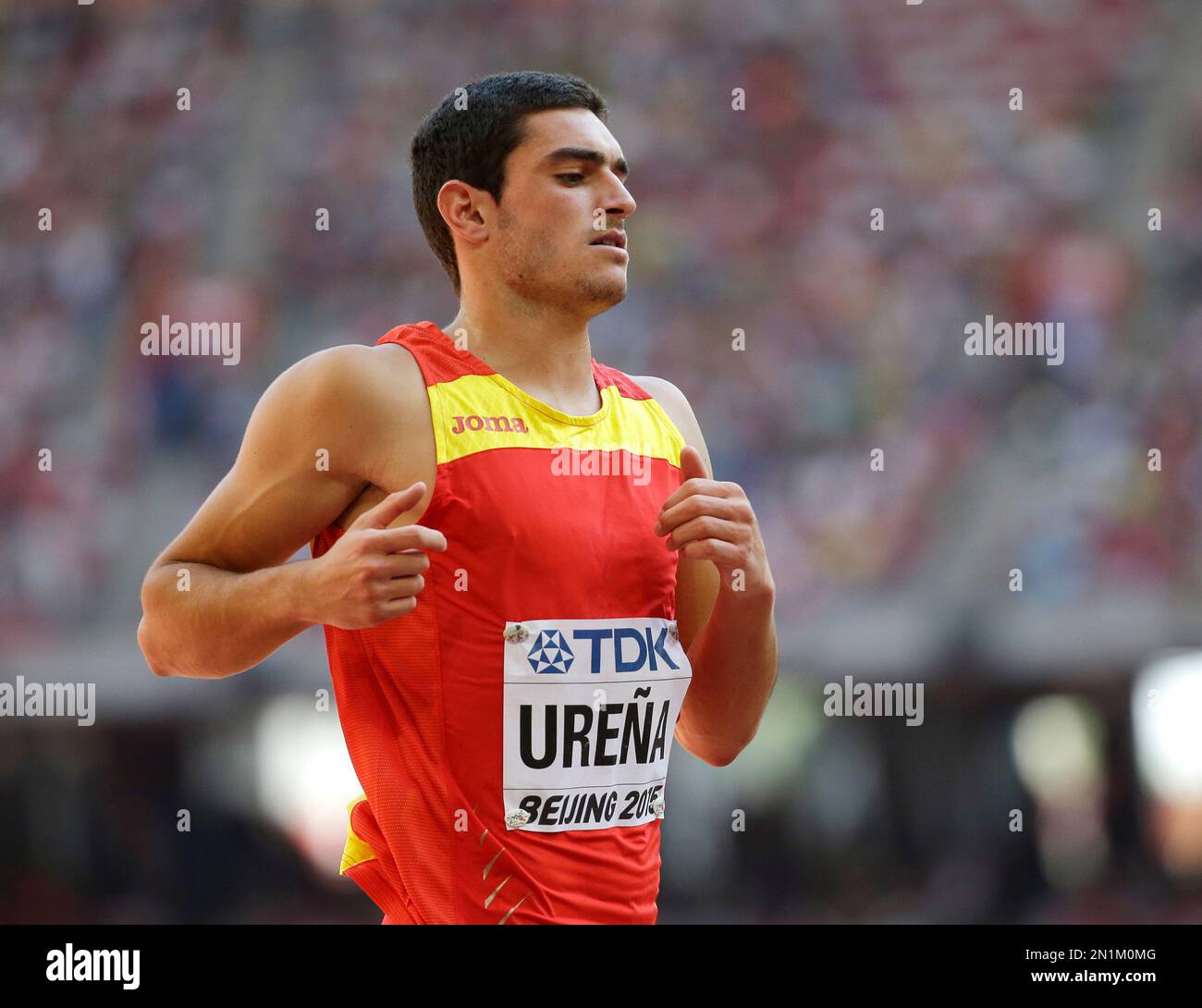 Spain's Jorge Urena competes in the men’s 100m decathlon at the World ...