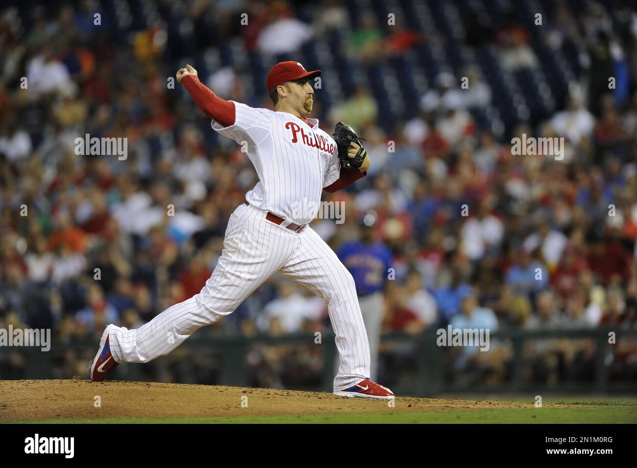 Philadelphia Phillies starting pitcher Aaron Harang throws during a ...