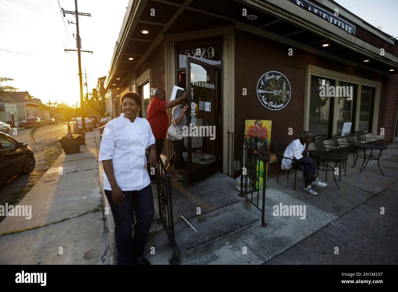 Keisha Henry poses for a photo outside her Cafe Dauphine, in the Lower ...