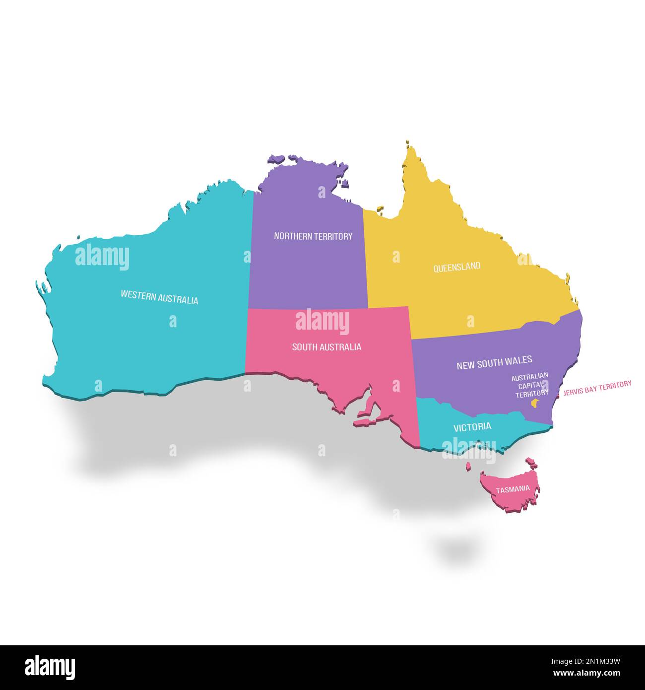 Australia political map of administrative divisions - states and ...
