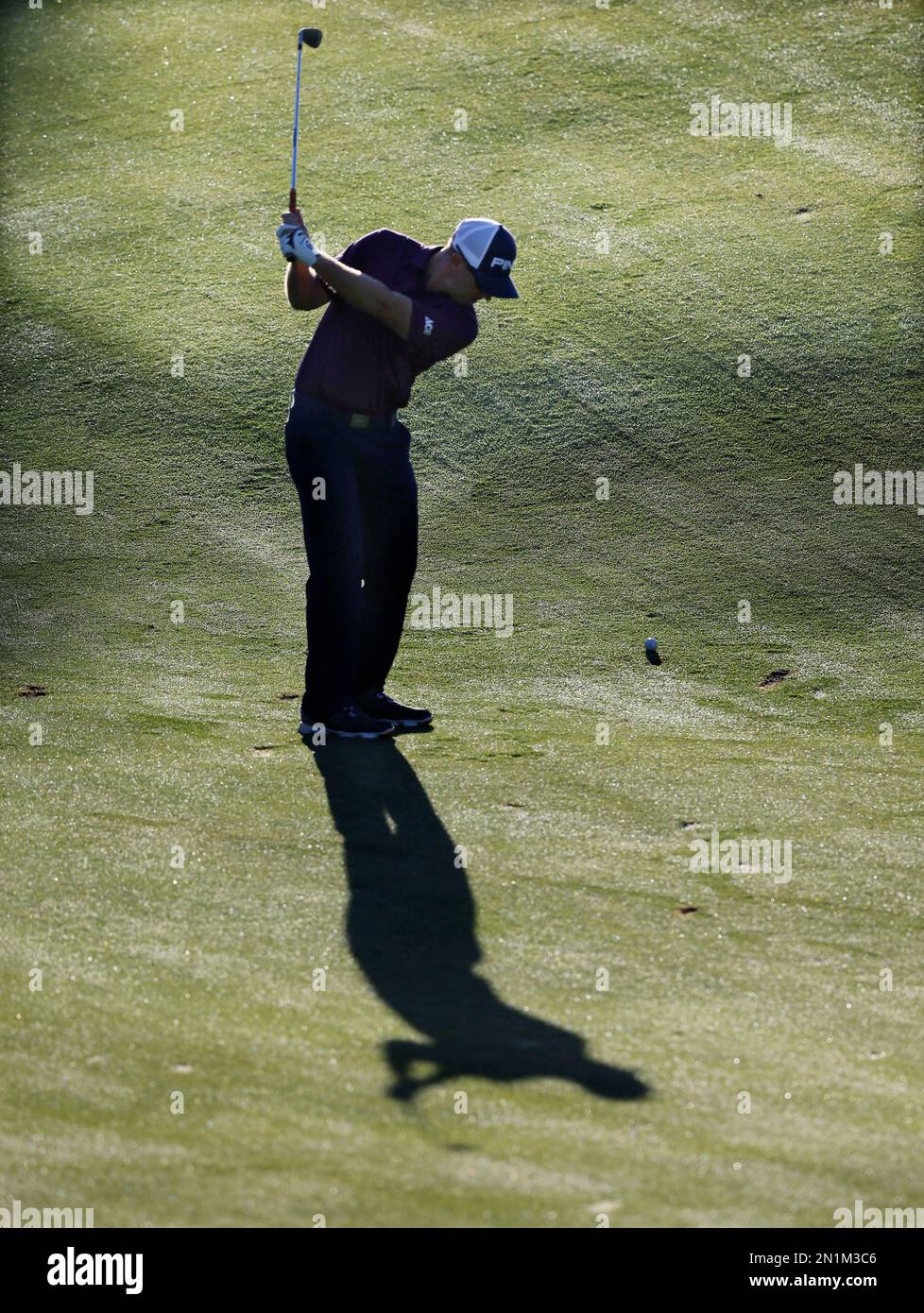 Hunter Mahan hits on the fairway of the 10th hole during the first ...