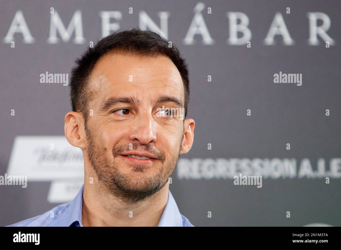 Spanish director Alejandro Amenabar poses for photographers during the ...