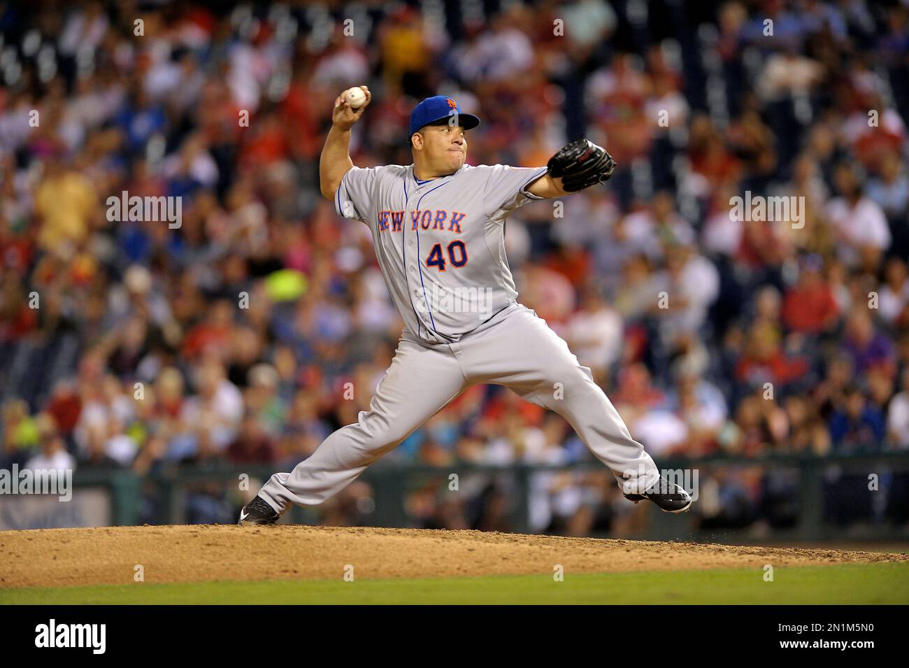 New York Mets starting pitcher Bartolo Colon is seen during a baseball ...