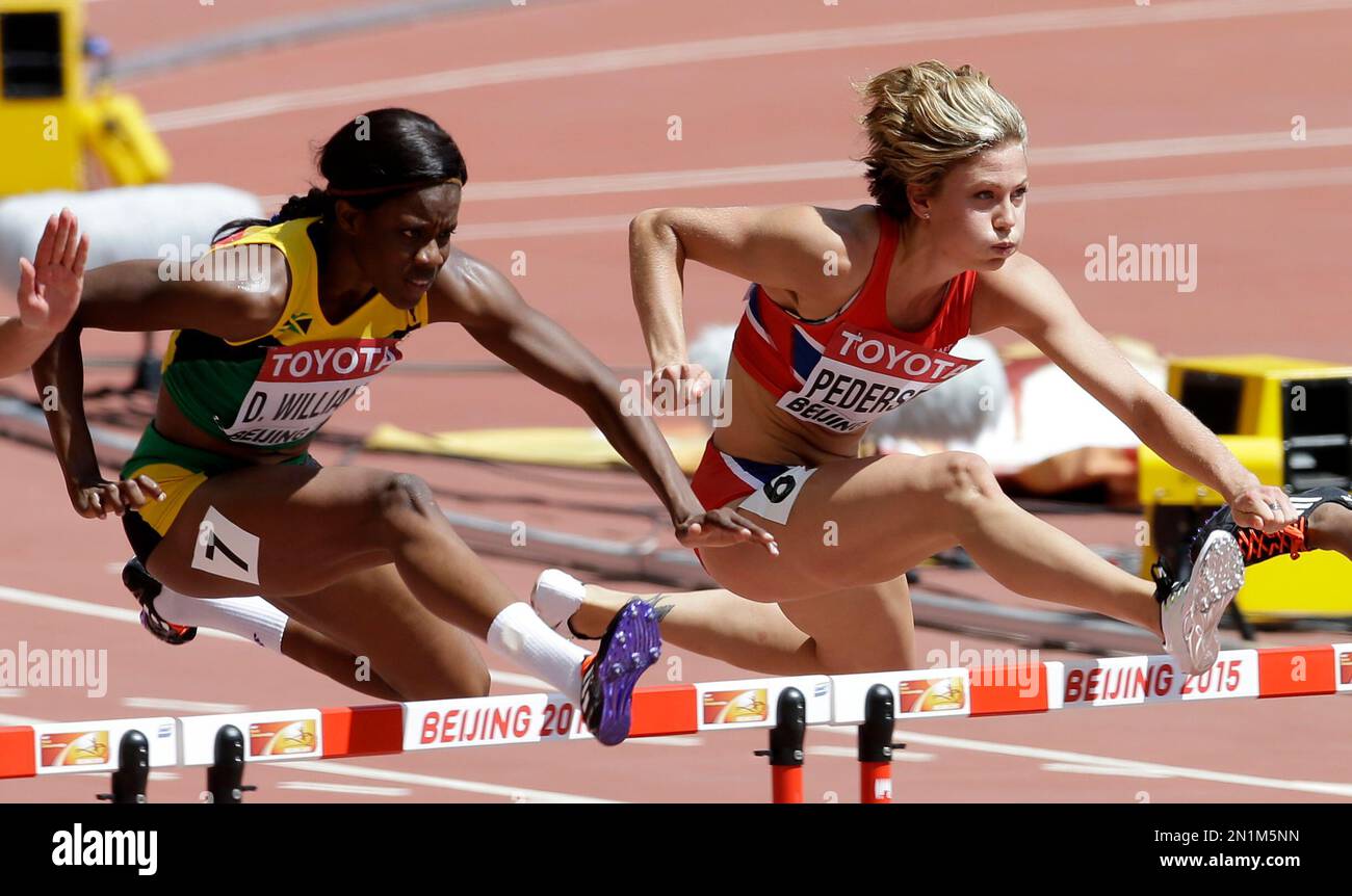 Jamaica's Danielle Williams, left, and Norway's Isabelle Pedersen ...