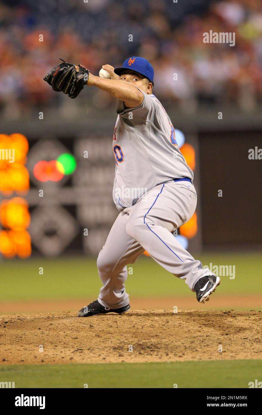 New York Mets starting pitcher Bartolo Colon is seen during a baseball ...