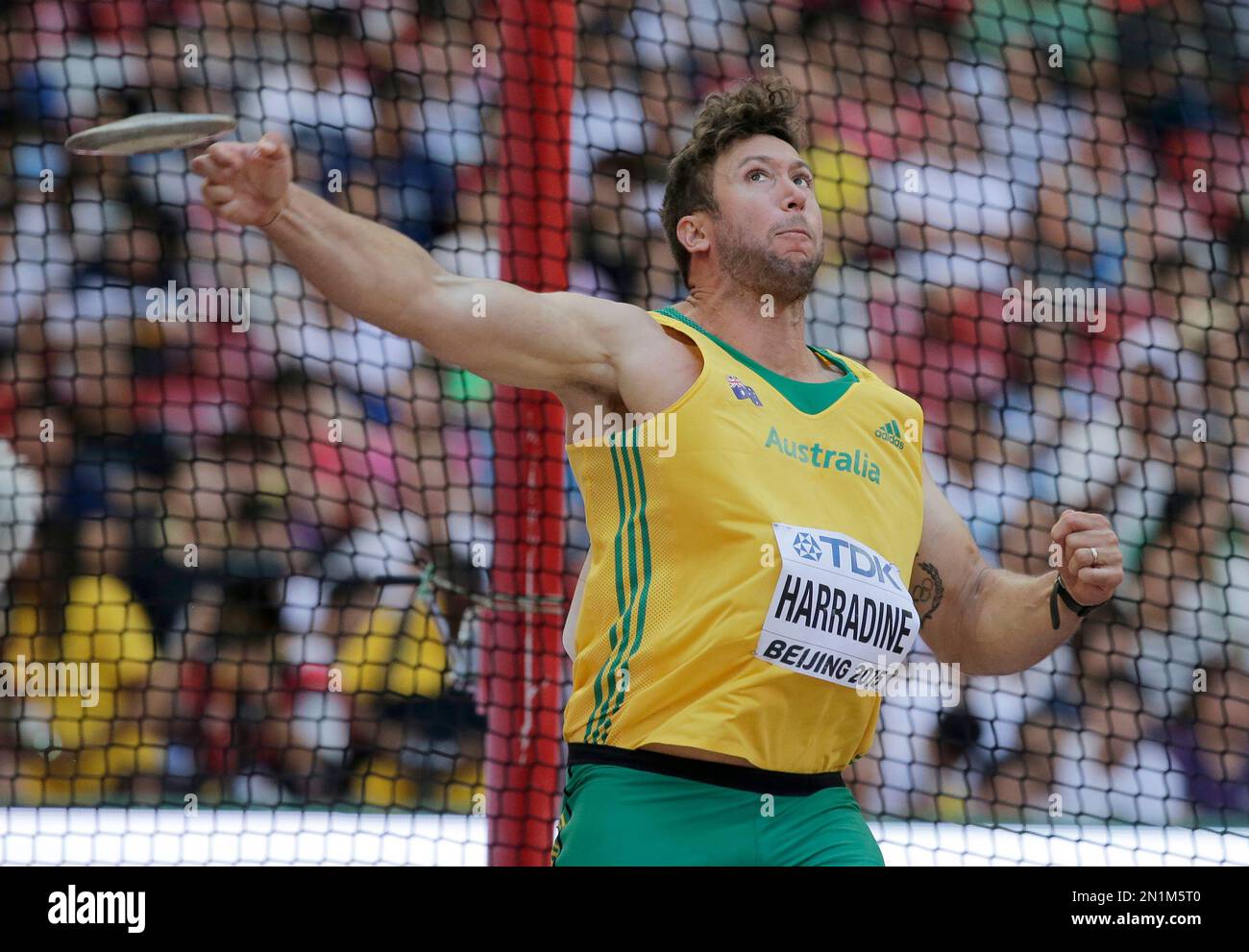 Australia's Benn Harradine competes in men's discus throw qualification ...