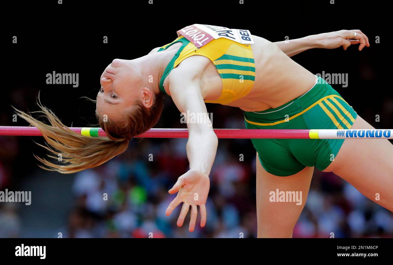 Australia's Eleanor Patterson competes in the women's high jump ...