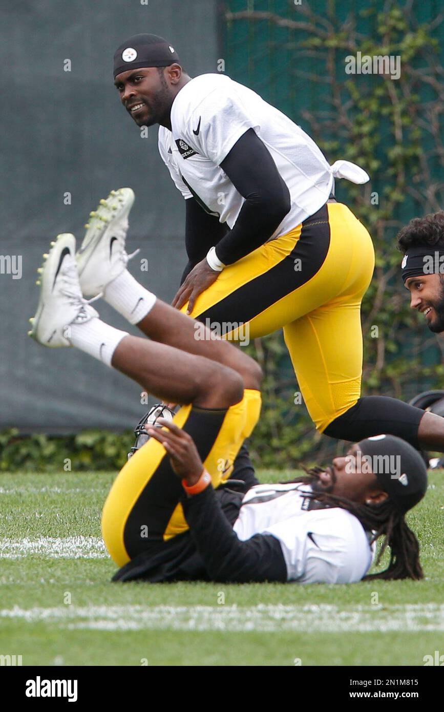 Pittsburgh Steelers quarterback Michael Vick (2) warms up with the team ...