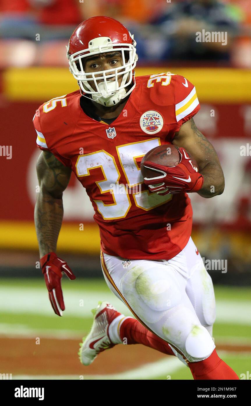 Kansas City Chiefs running back Charcandrick West (35) runs down field ...