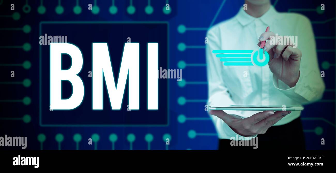 Conceptual caption Bmi. Business concept Method of estimating body fat ...