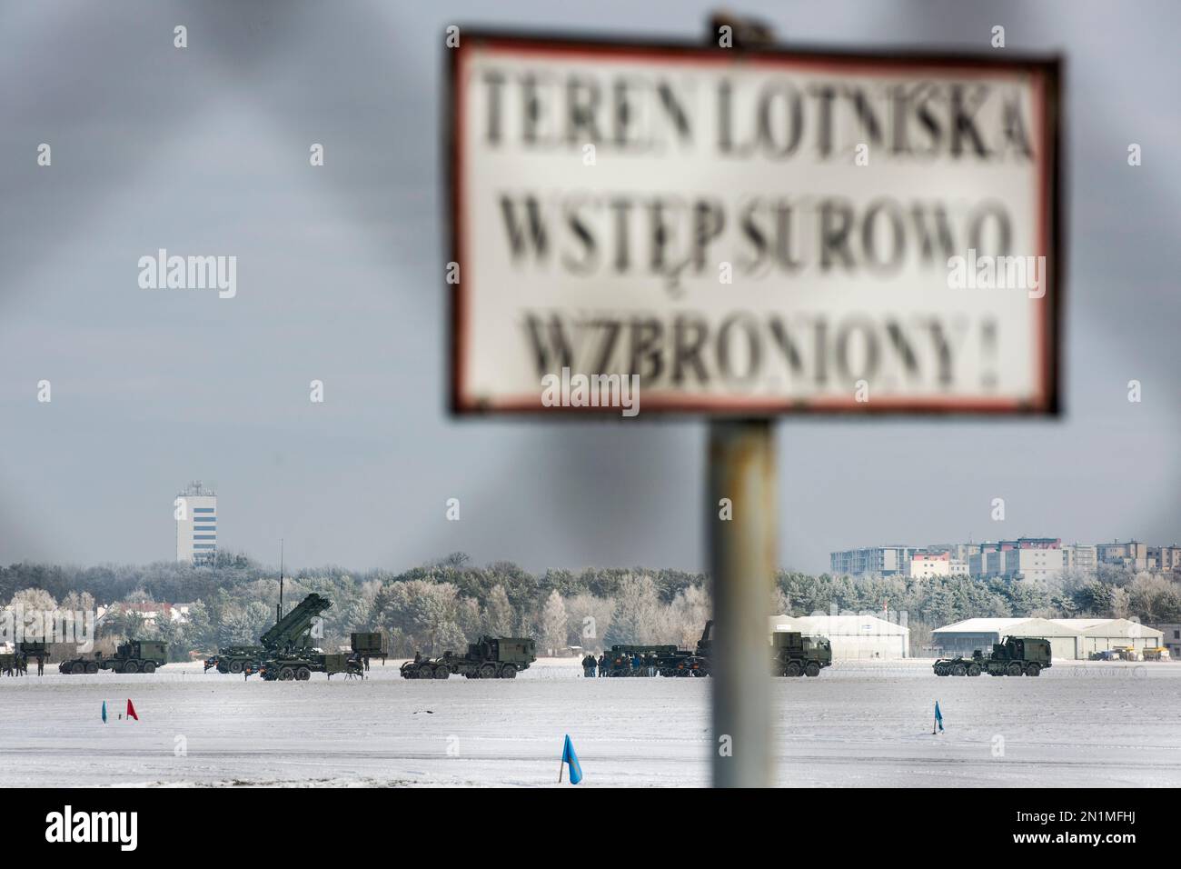 Warsaw, Poland. 06th Feb, 2023. Patriot missile launchers pointing into ...