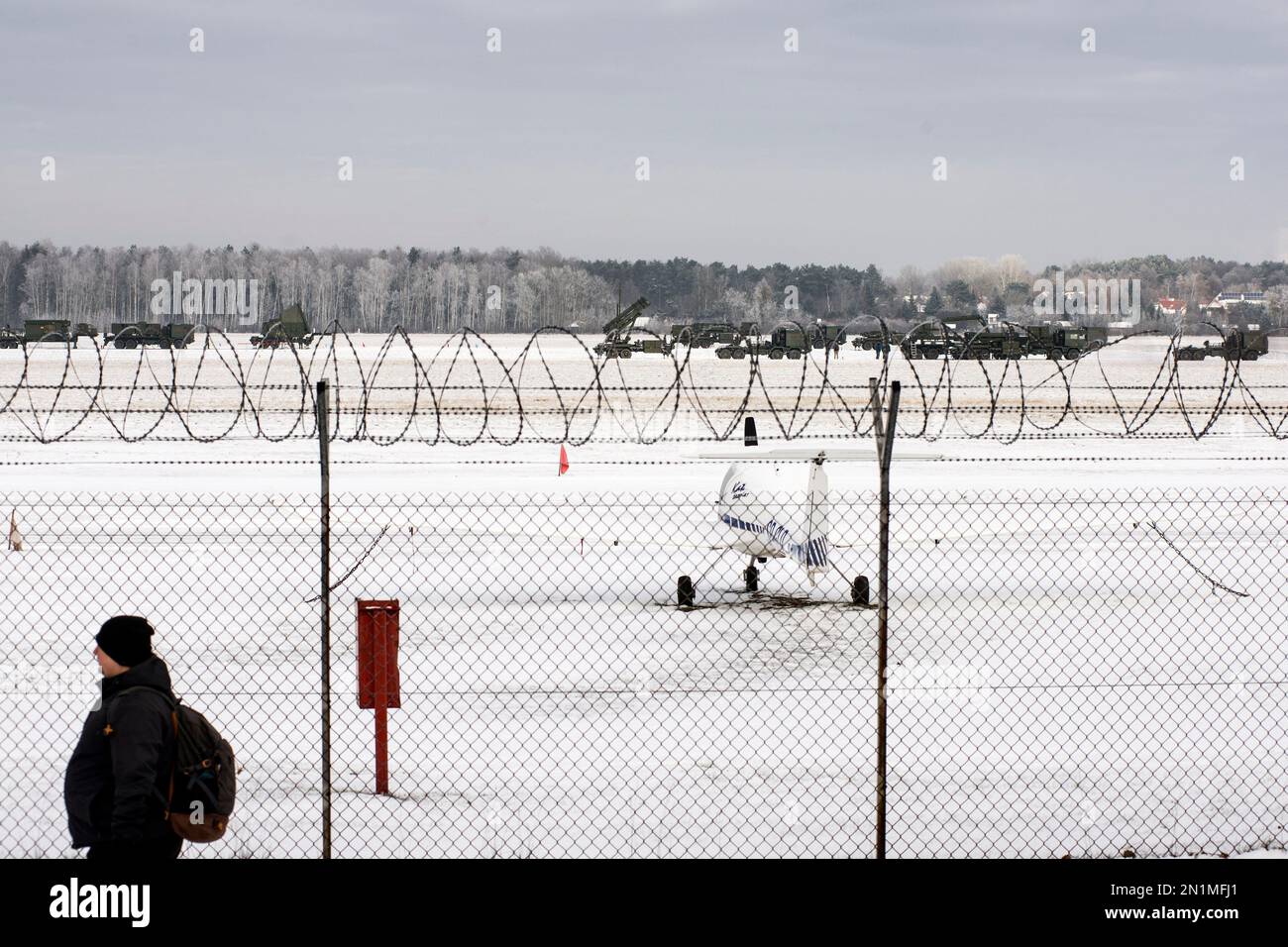 Warsaw, Poland. 06th Feb, 2023. Patriot missile launchers pointing into ...