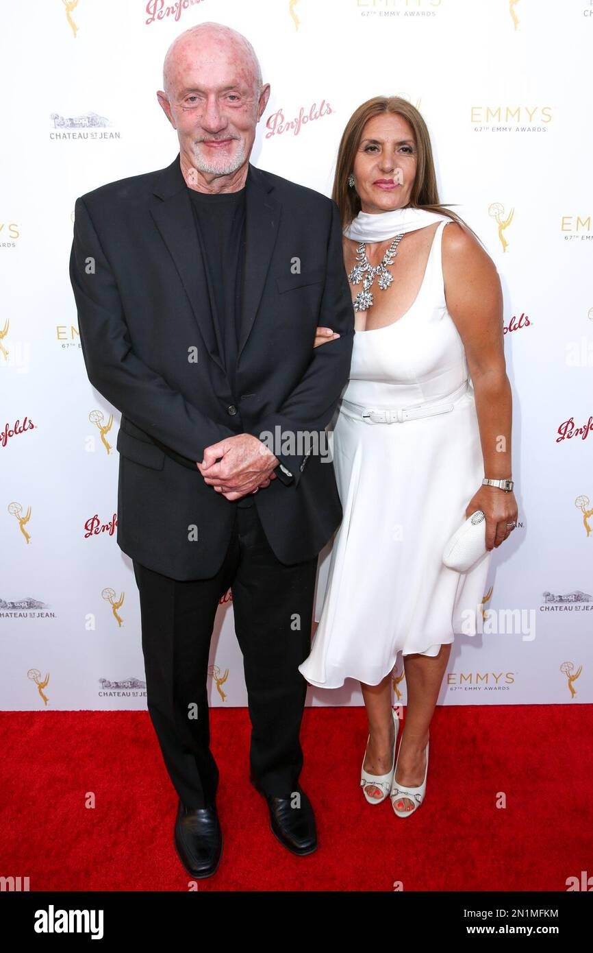 Jonathan Banks, left, and Gennera Banks arrive at the 2015 Performers ...