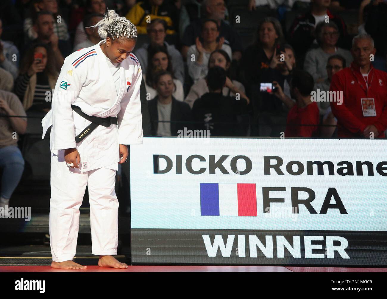 Romane Dicko of France during the Judo Paris Grand Slam 2023 on ...