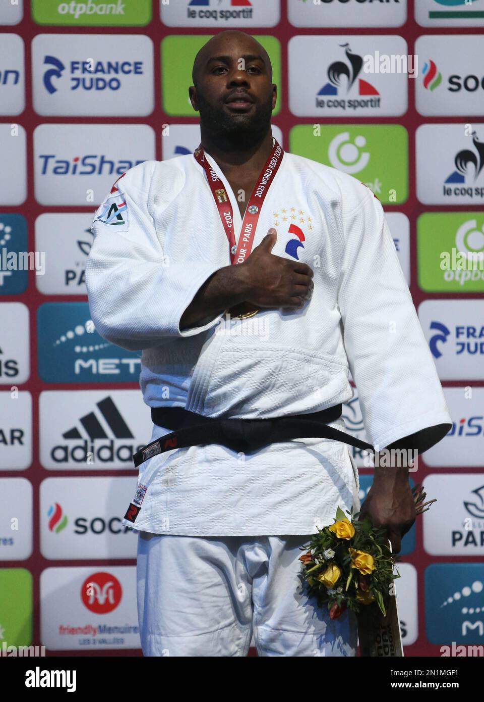 Teddy Rinner of Franced uring the Judo Paris Grand Slam 2023 on ...