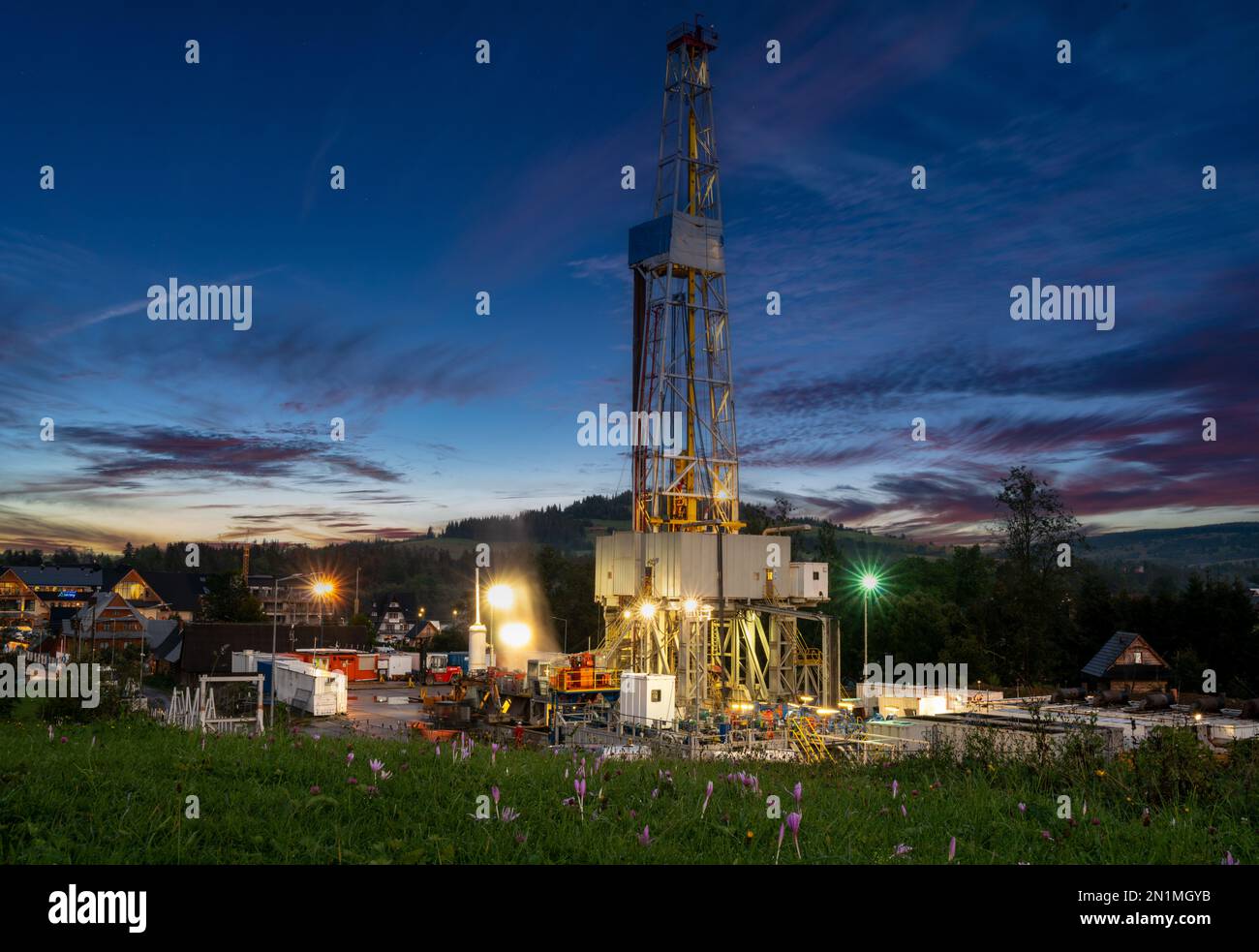 Drilling shaft,geothermal borehole Stock Photo - Alamy