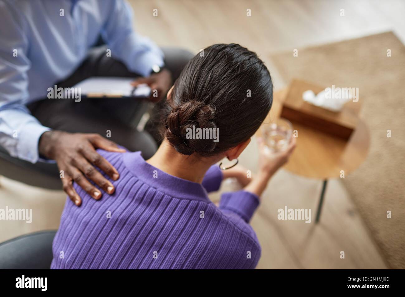 Depressed young woman visiting hi-res stock photography and images - Alamy